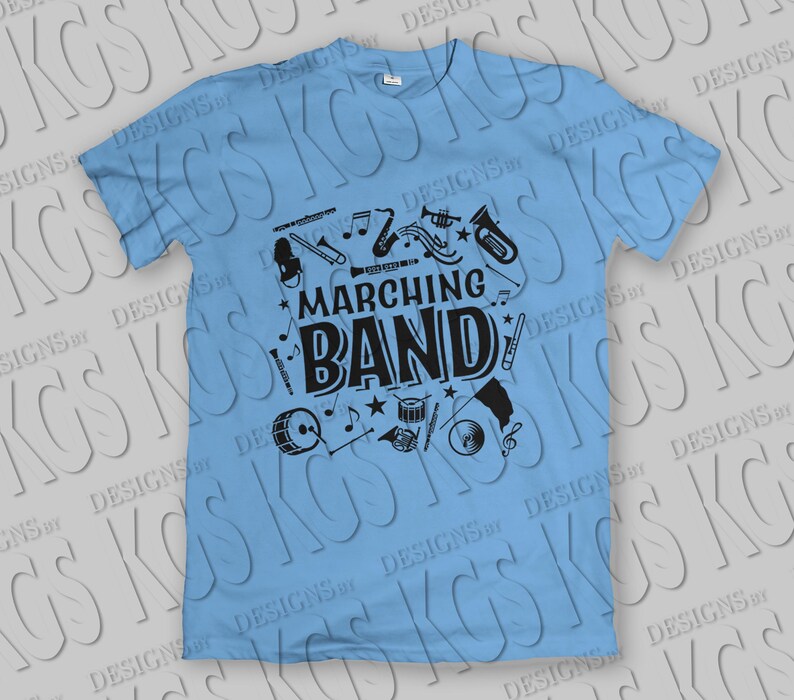 Marching Band! | 1 Color Design With Multiple Instruments | PDF, SVG ...