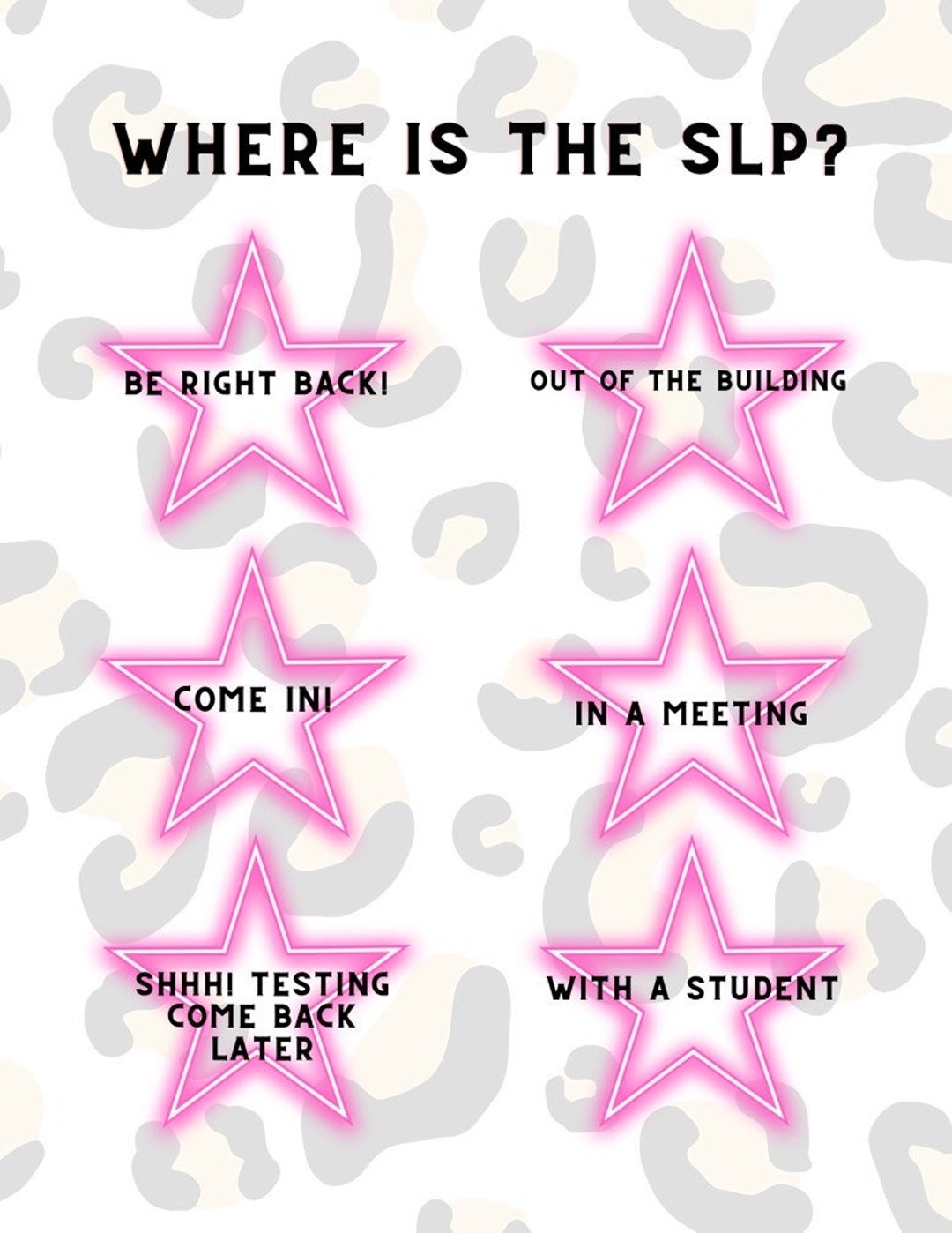 Where is the SLP? Door Sign - Etsy