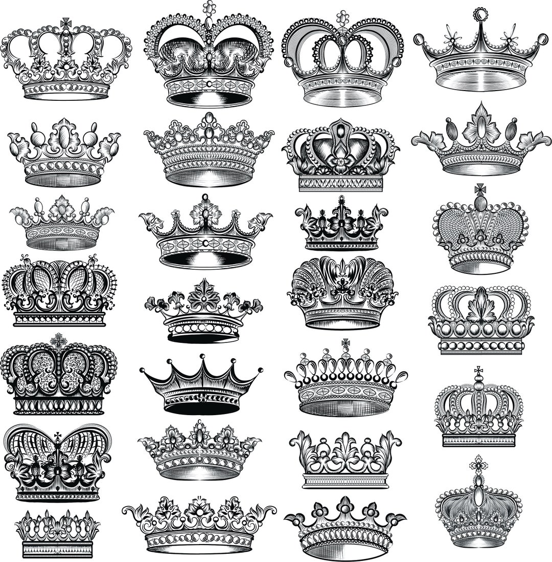 27 Crown of a King Vector Files Ai , Dxf , Psd , Svg 4 Different ...
