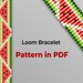 Watermelon Slices Loom Bracelet PDF Pattern. Bead Loom Pattern, Seed ...