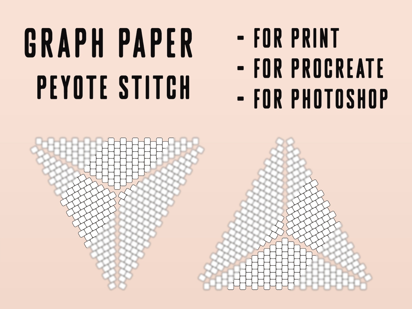 18 Peyote Stitch Graph Paper, Template, Blank Bead Graph Paper, Paper ...