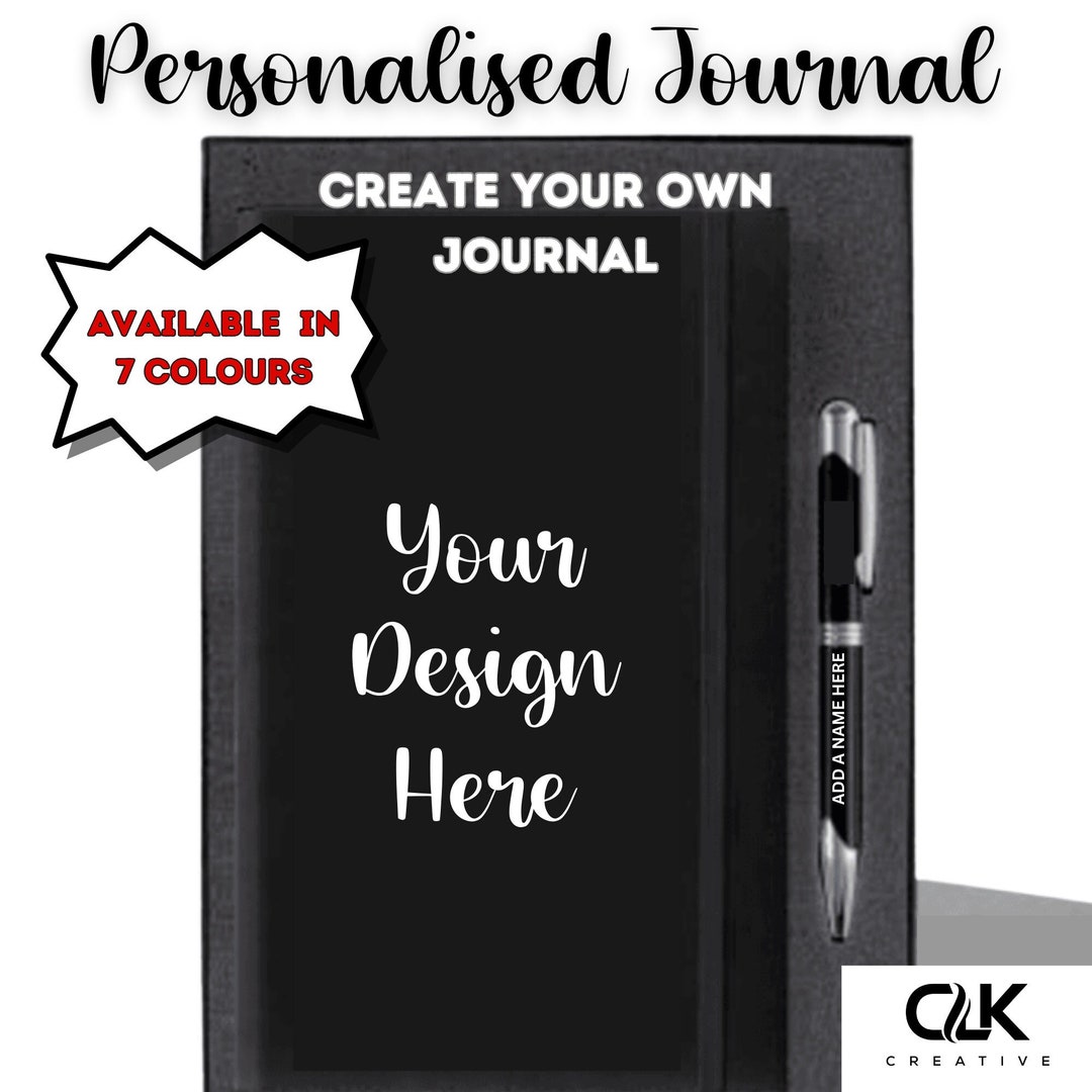 Create Your Own Journal Gift Set - A5 Journal - | Hard Cover PU Soft ...