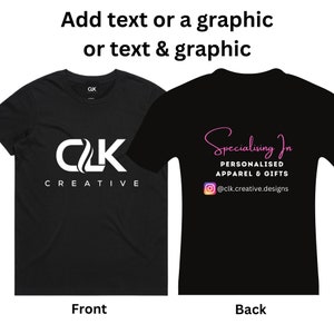 Personalised Business Logo T-shirt Custom Made Personalised T-shirt ...