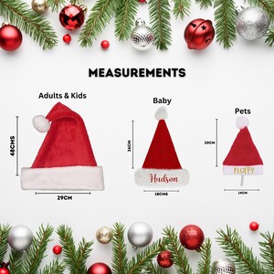 Personalised Santa Hat Matching Hats Christmas Parties Christmas Hat ...