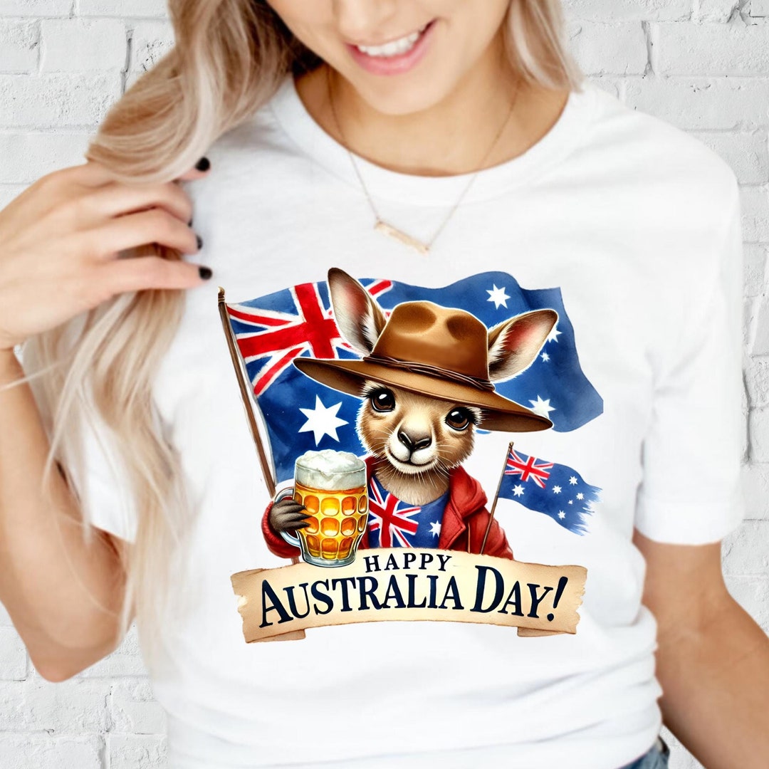 Kangaroo - Australia Day T-shirt | Kangaroo | Australia Day | Aussie T ...