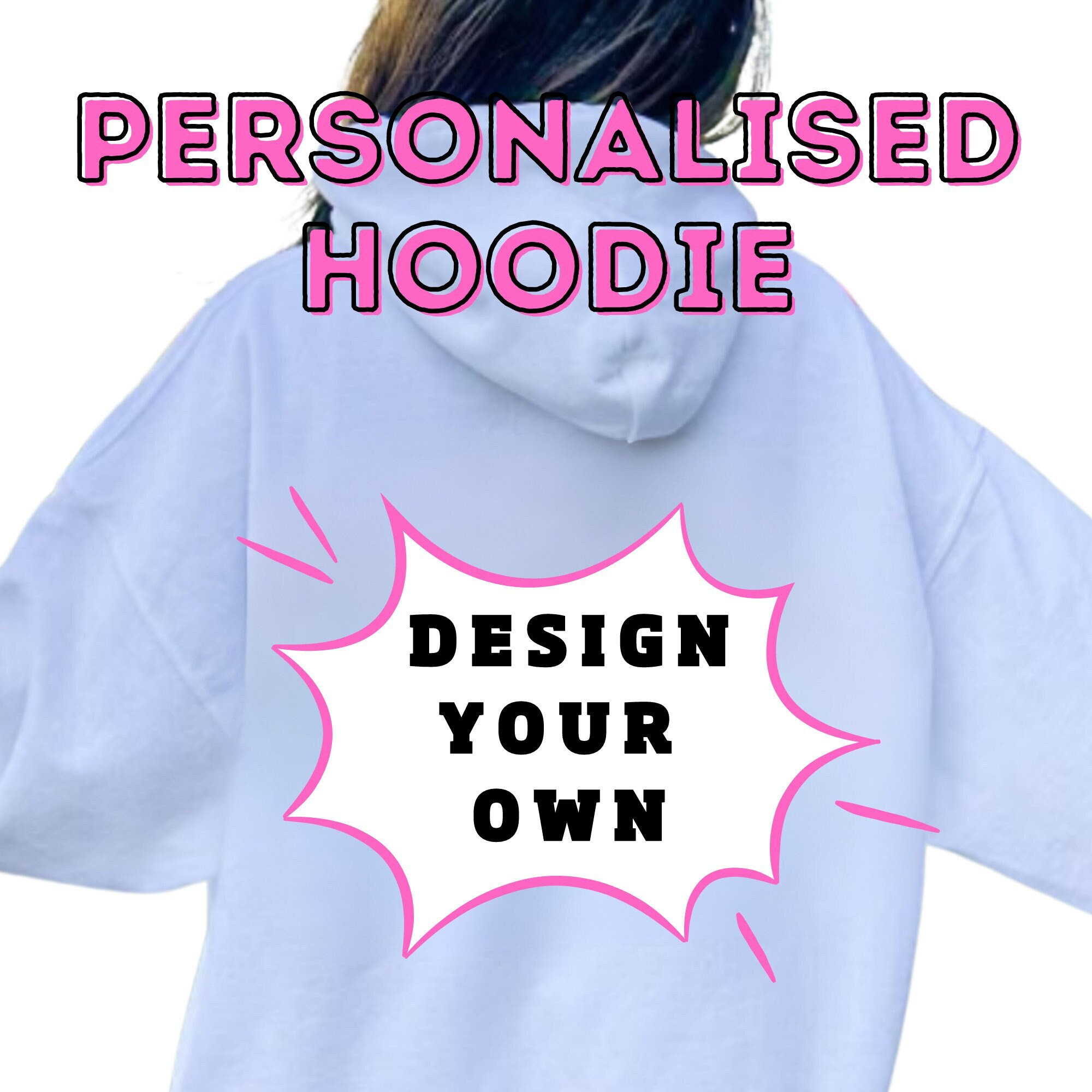 Personalised Hoodie Design Your Own Unisex Hoodie Create - Etsy Australia