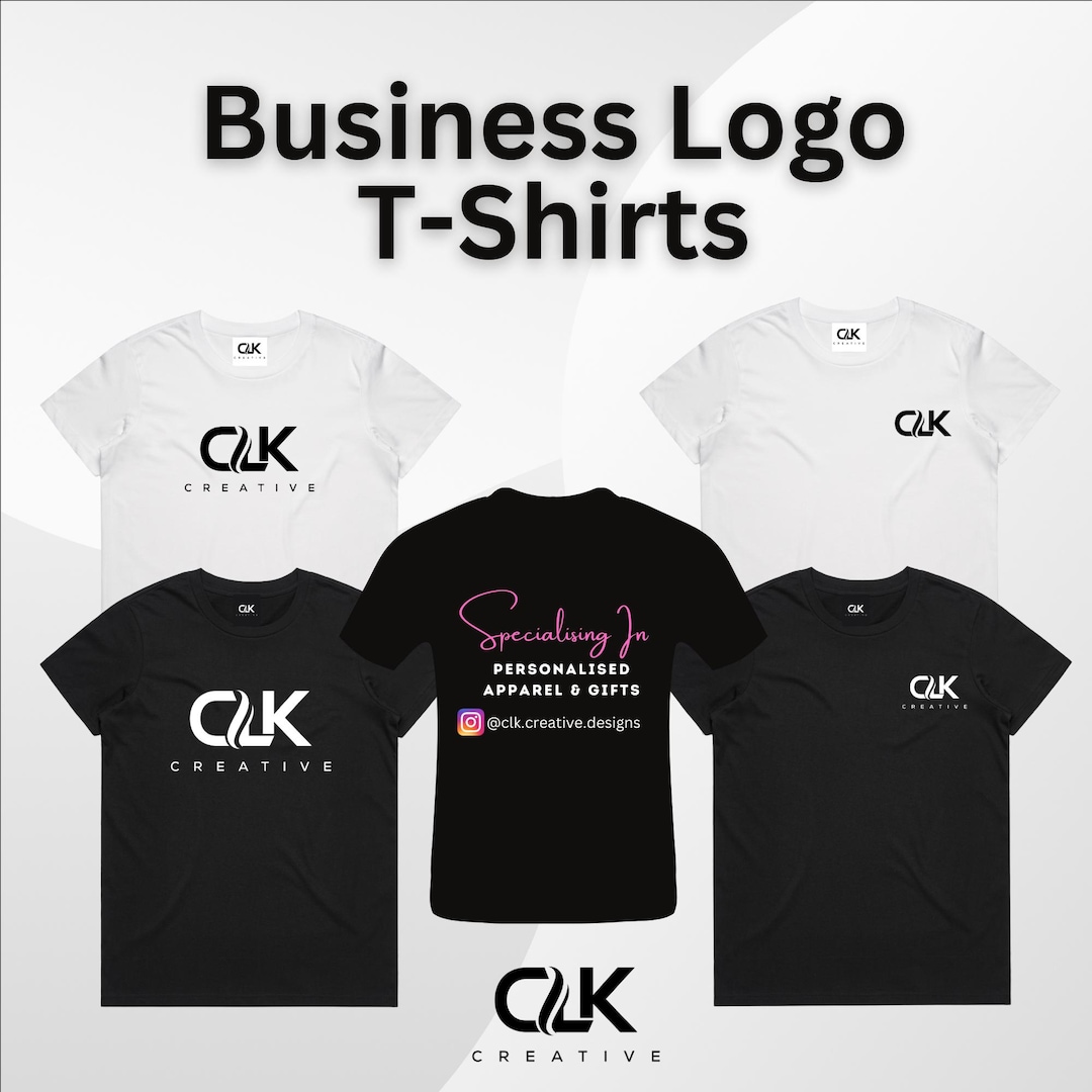 Personalised Business Logo T-shirt | Custom Made | Personalised T-shirt ...