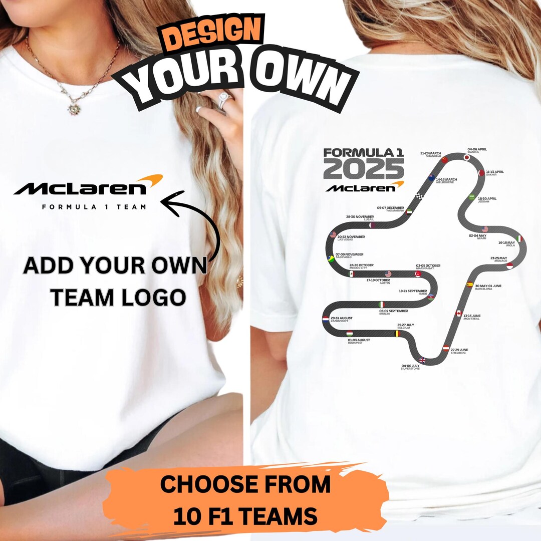 Personalised Formula One T-shirt Sweatshirt Hoodie Onesie F1 Fan F1 ...