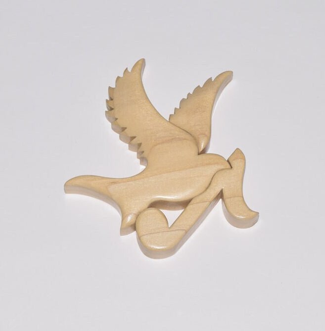 Inspirational Art - Dove With Music Note - Artfully Handmade Wood ...