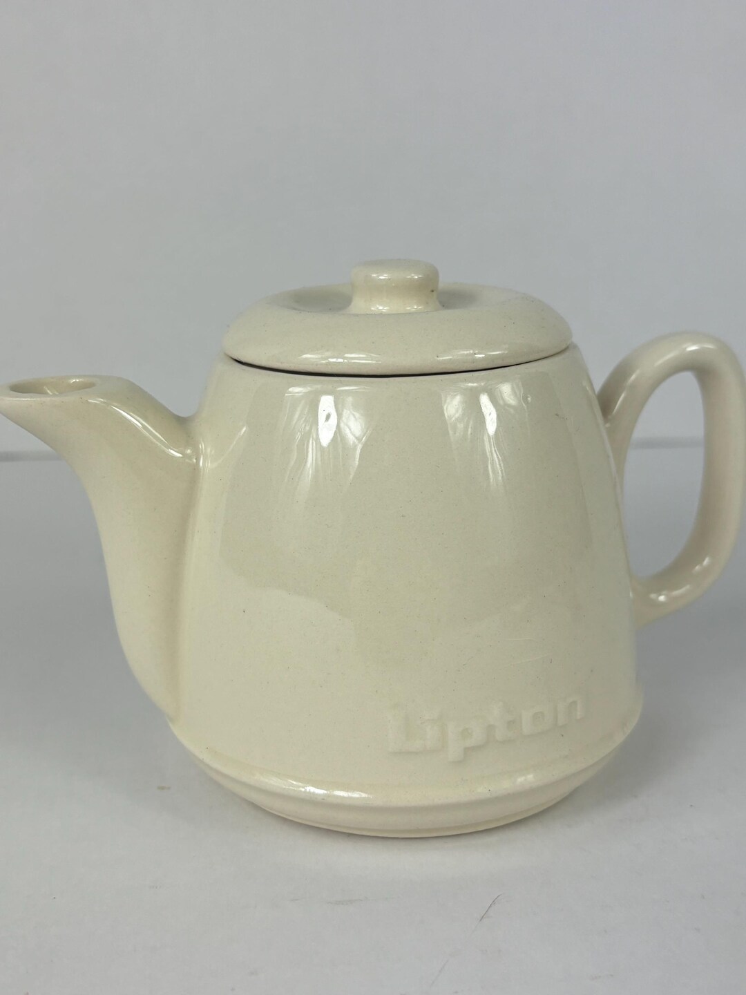 Vintage Lipton Cream Teapot - Etsy