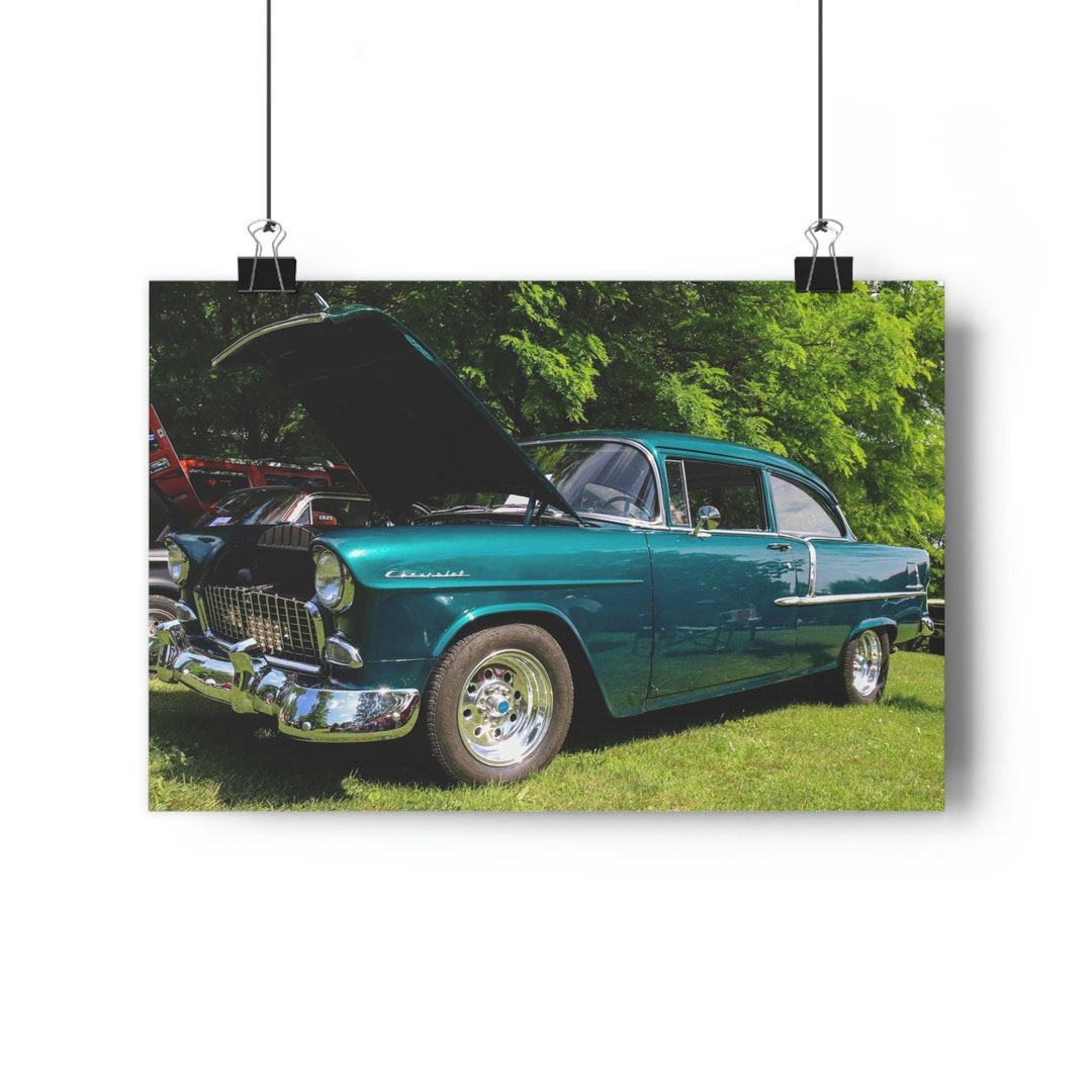 1955 Chevrolet Bel Air Giclée Print, Classic Car Print, Car Photography ...