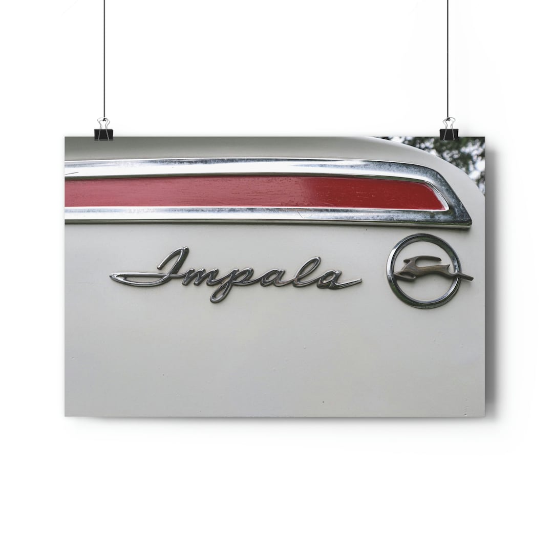 1962 Chevrolet Impala Emblem Giclée Print, Classic Car Print, Car Photography, Photography Print ...