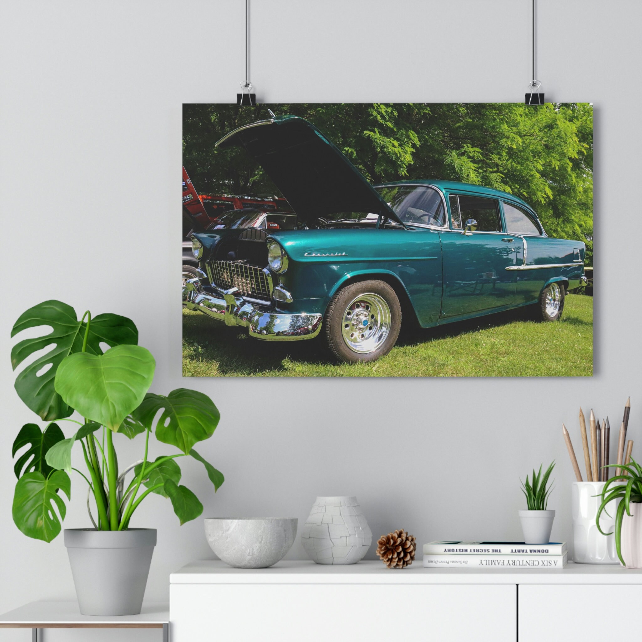 1955 Chevrolet Bel Air Giclée Print, Classic Car Print, Car Photography ...