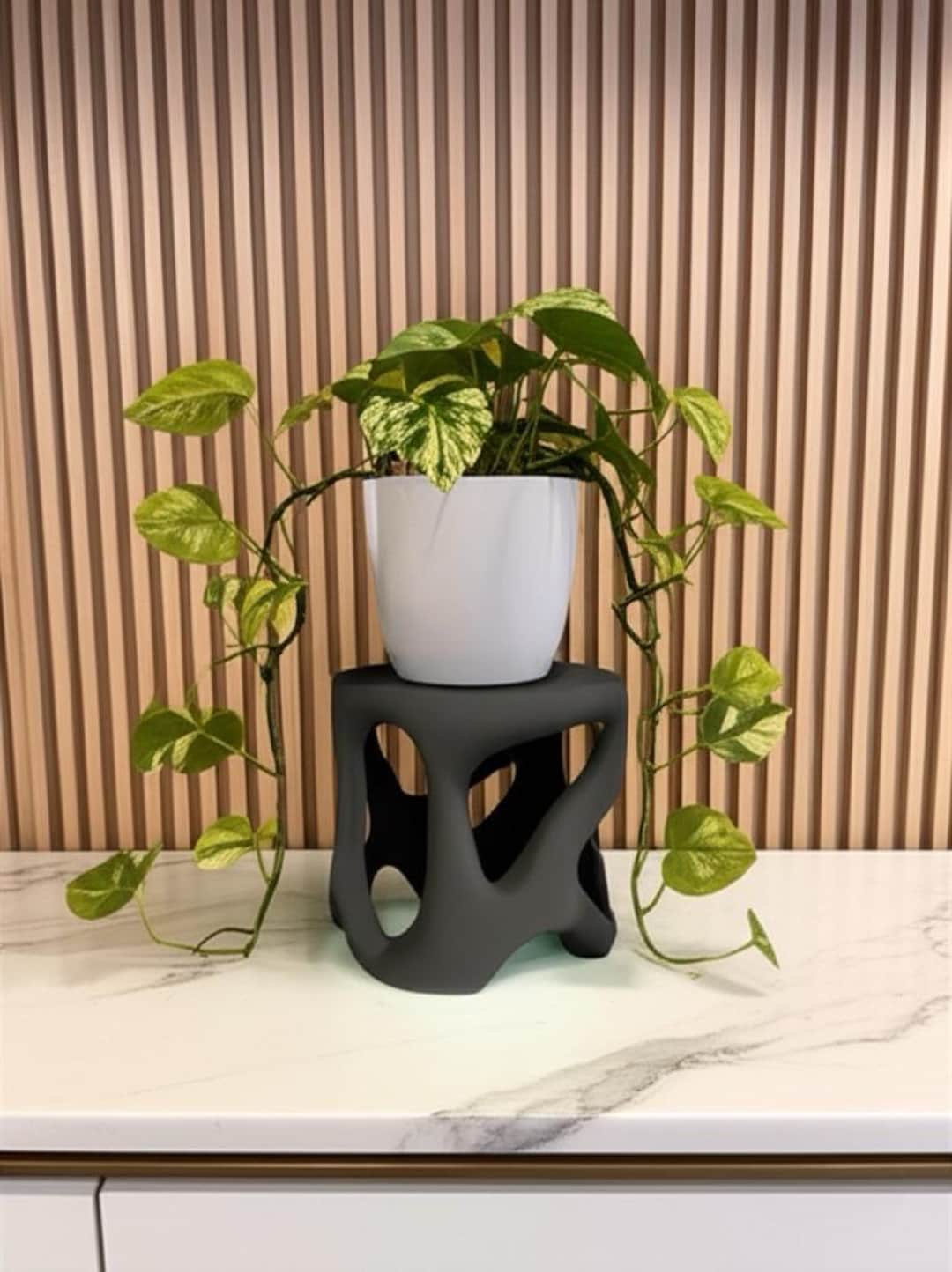 3D Printed Plant Stand: Modern Minimalist Planter Riser, Eco-friendly ...