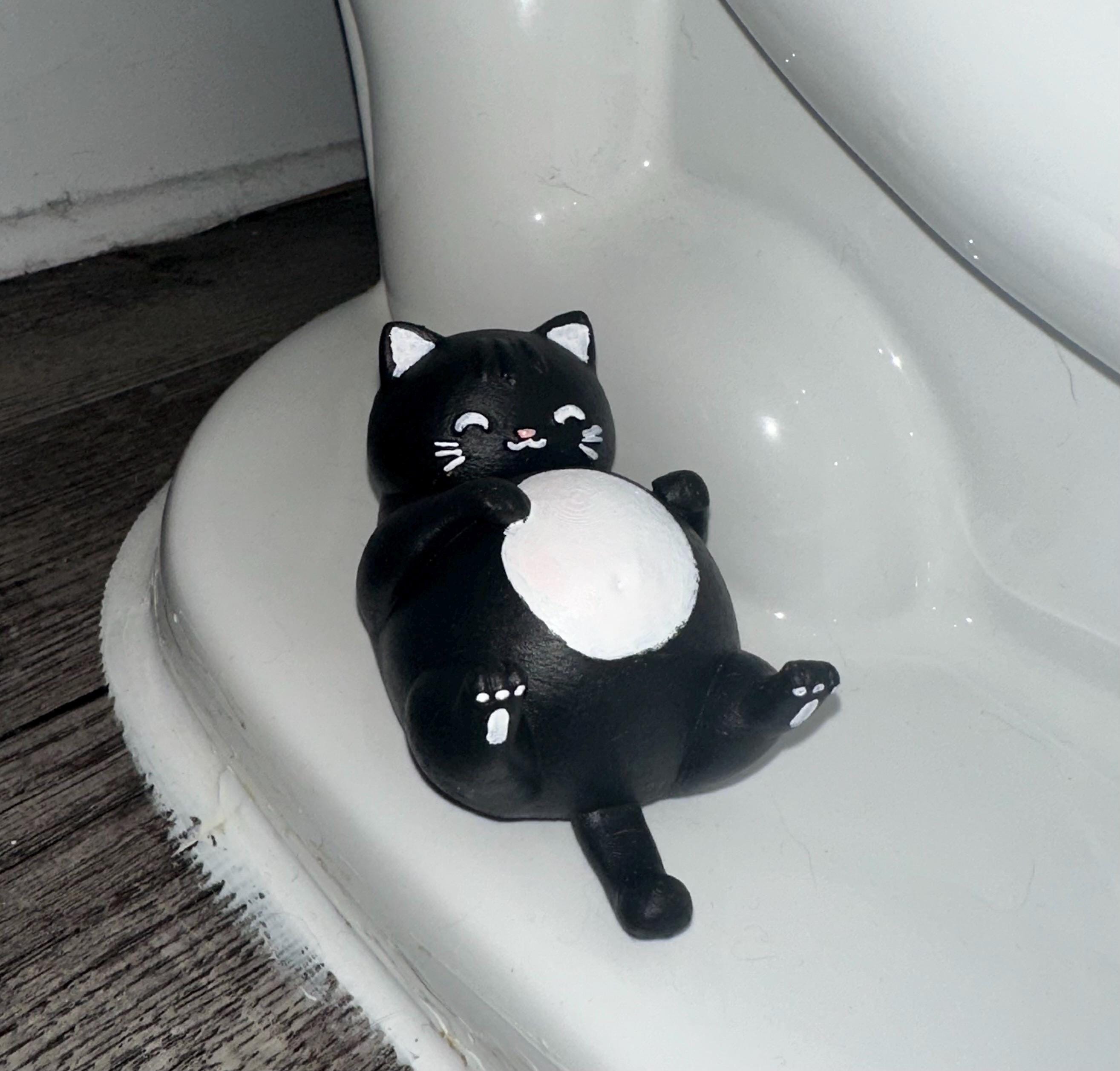 Fat Cat Toilet Buddy – Funny 3D Printed Bathroom Decor, Cute Cat ...