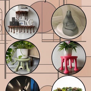Melting Plant Pot: Modern Desk Planter, Unique Fluid Design - Etsy