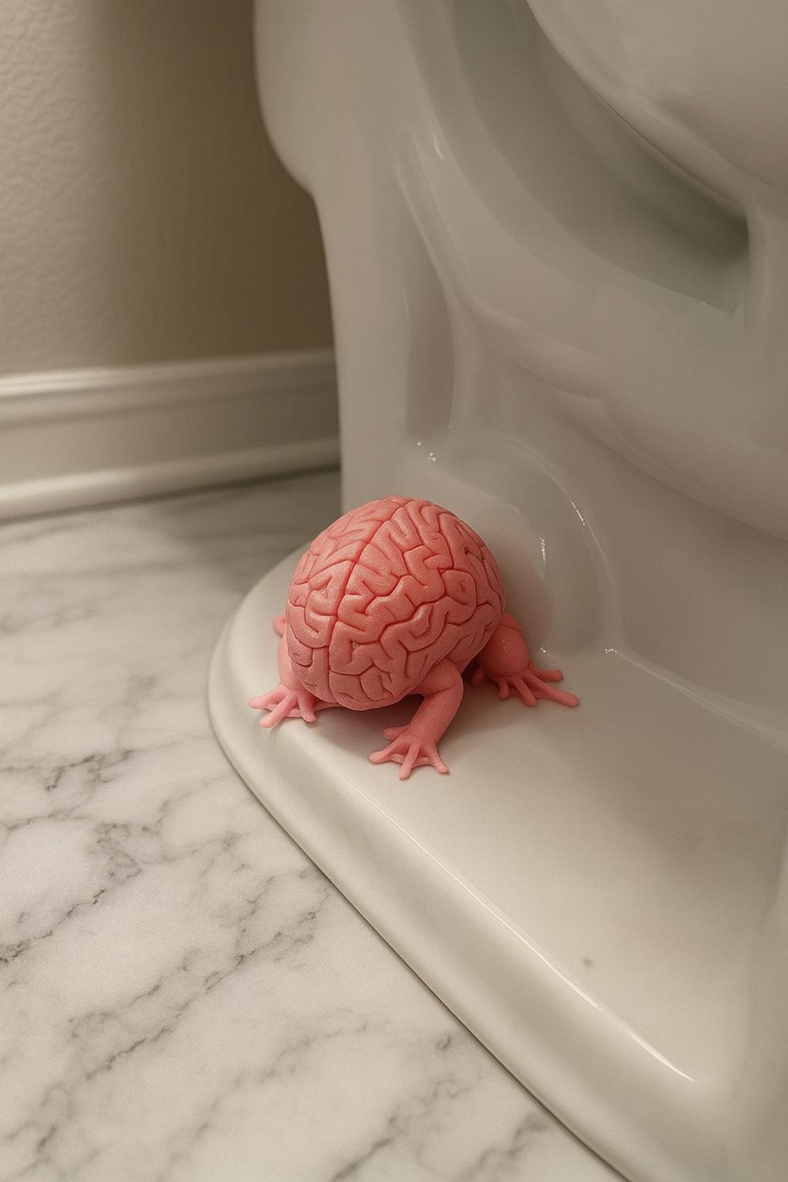 Brain Frog Toilet Buddy – Weird 3D Printed Bathroom Decor, Funny ...