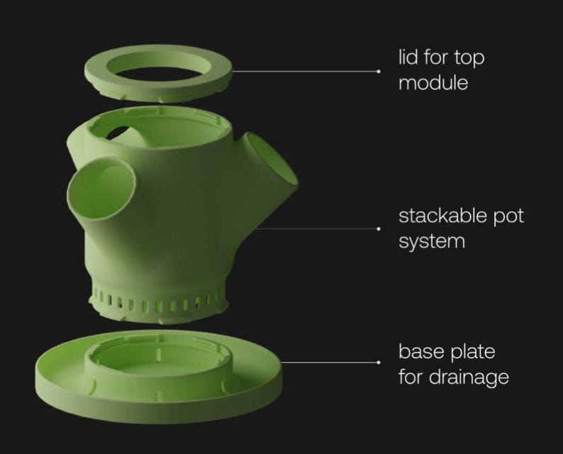 Modular Hydroponic Tower: Stackable Indoor Plant System - Etsy