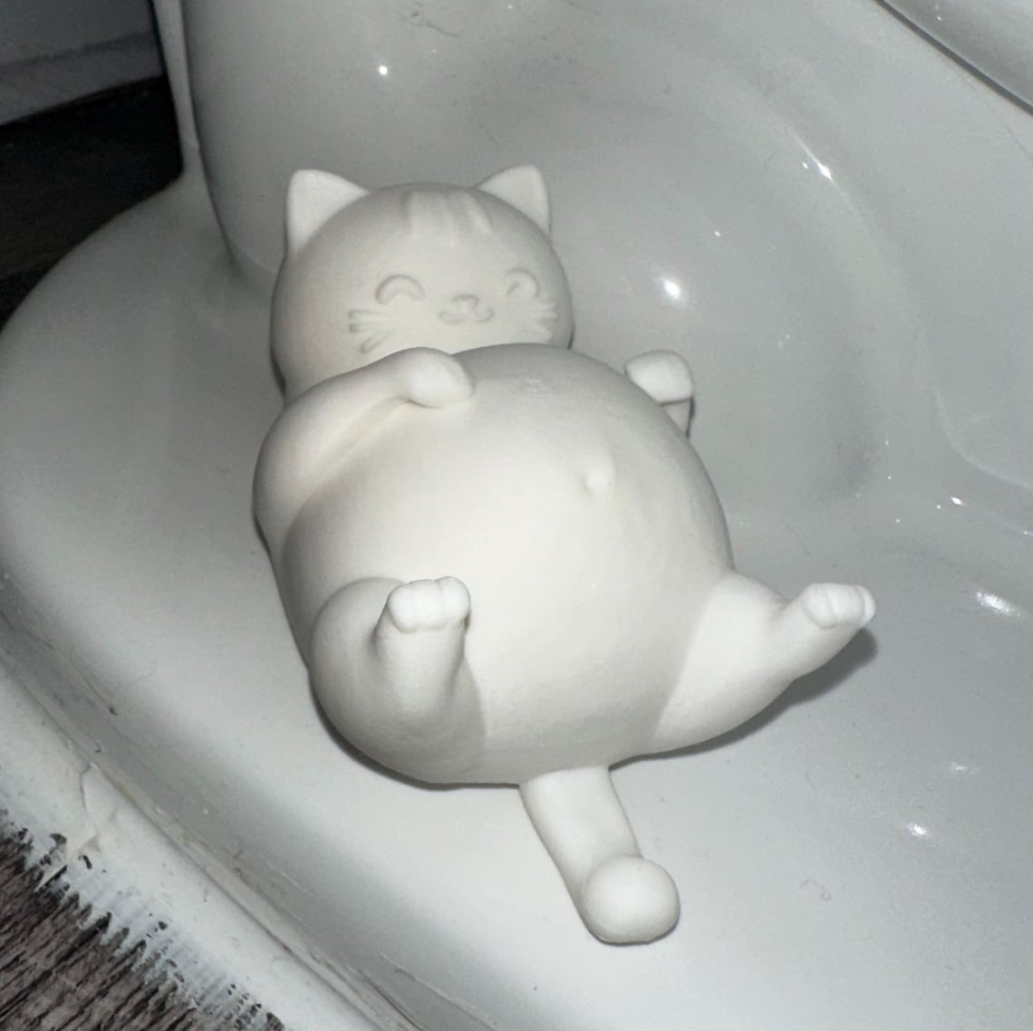 Fat Cat Toilet Buddy – Funny 3D Printed Bathroom Decor, Cute Cat ...