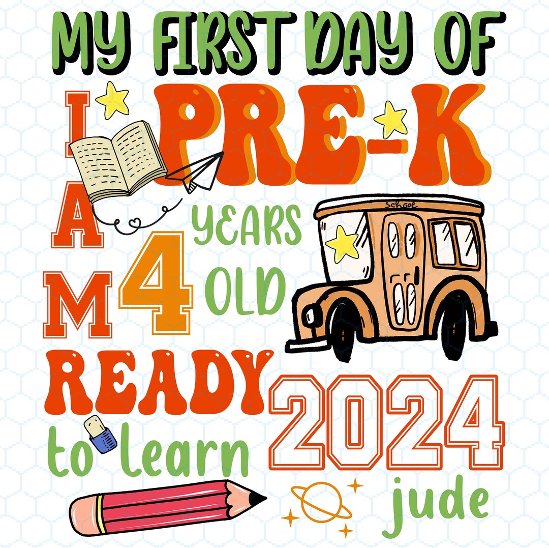 Pre-k First Day, Back to School Teacher PNG Graphic Digital Download - Etsy