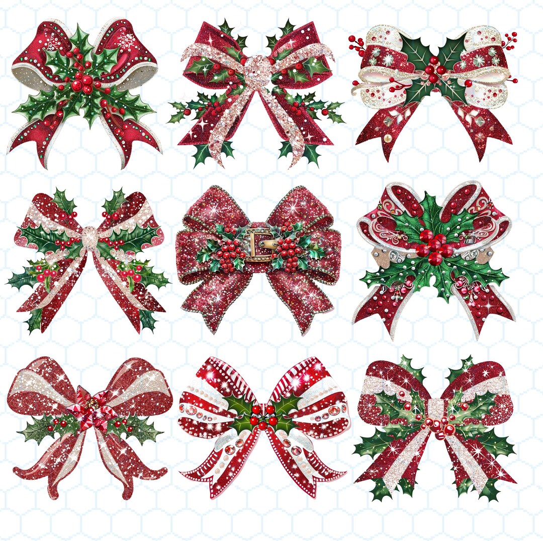 Christmas Coquette Bow PNG, Coquette Christmas PNG, Reindeer Bow PNG ...