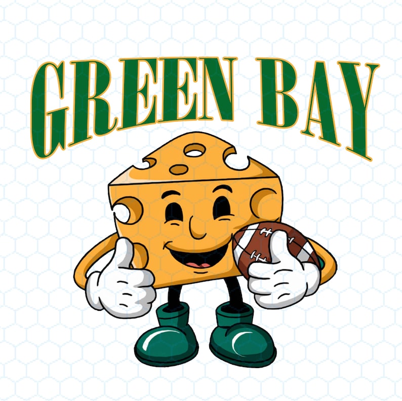 Green Bay Football, Cheesehead, Game Day PNG, Digital File, Printable ...