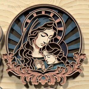 Virgin Mary Laser Cut Files, Layered SVG, Digital File for Glowforge ...