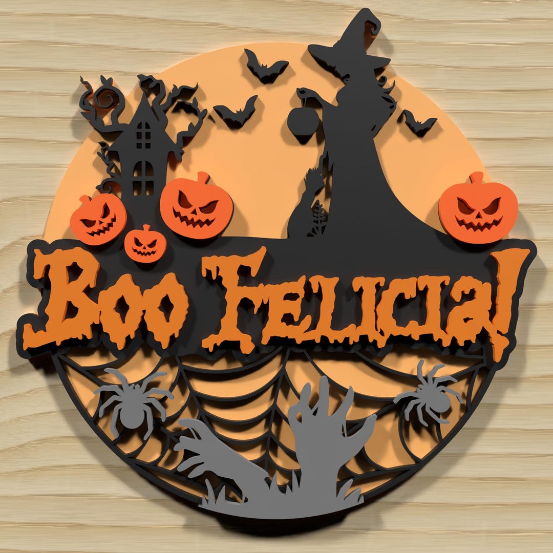 Boo Felicia! Halloween SVG Laser Cut File for Glowforge, Digital ...