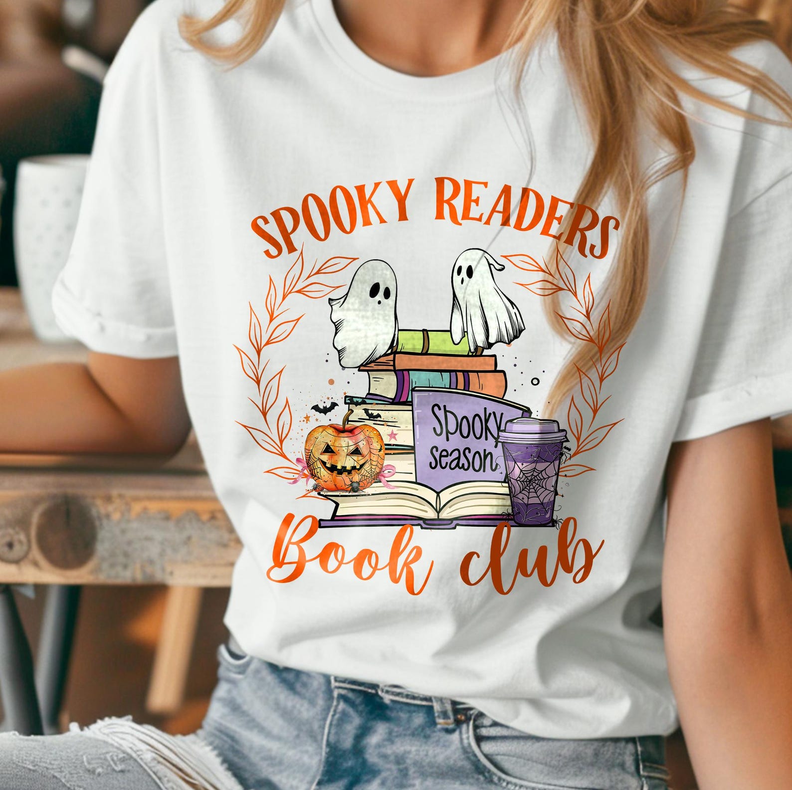 Spooky Readers Book Clubs Halloween Books PNG Book Lovers Stack PNG ...