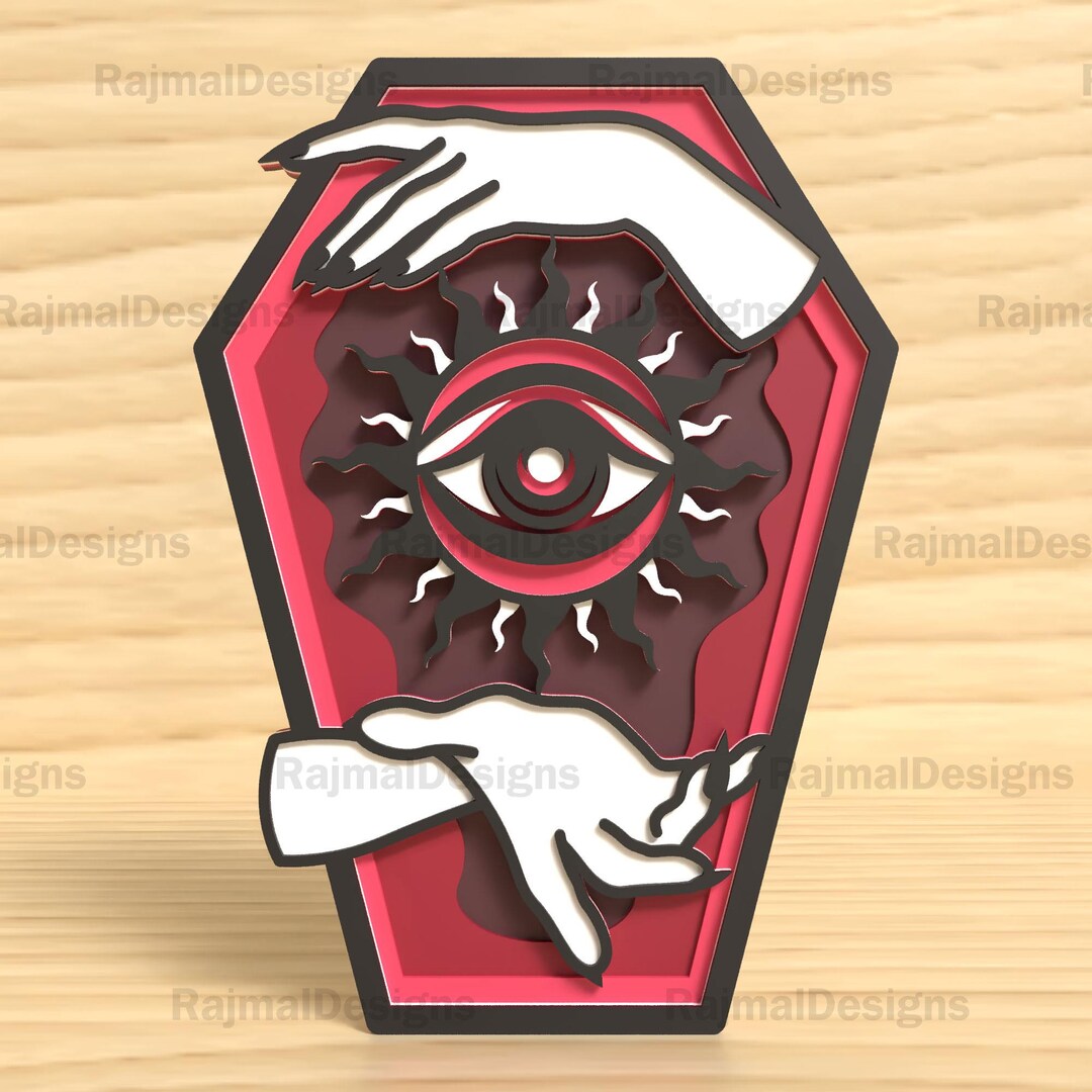 Halloween SVG Laser Cut File, Coffin Eye Digital File for Glowforge - Etsy
