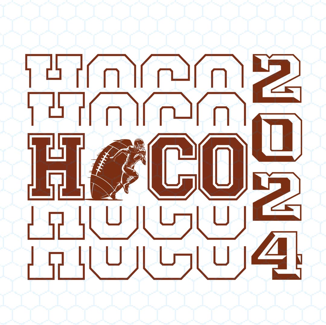 Custom Personalized Homecoming SVG Hoco 2024 and American Football Game ...