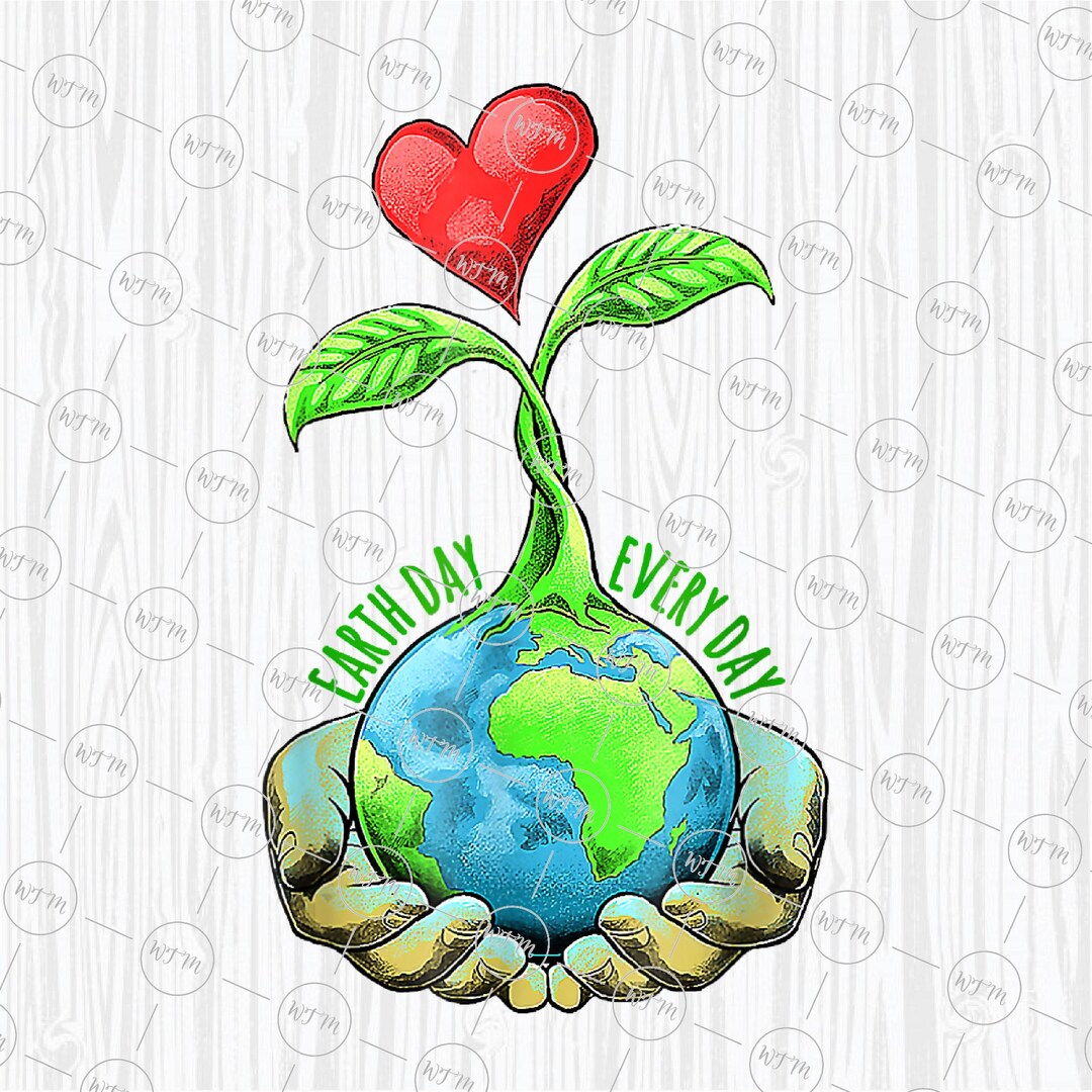 Earth Day PNG, Save the Planet Clipart, Green Every Day Digital ...