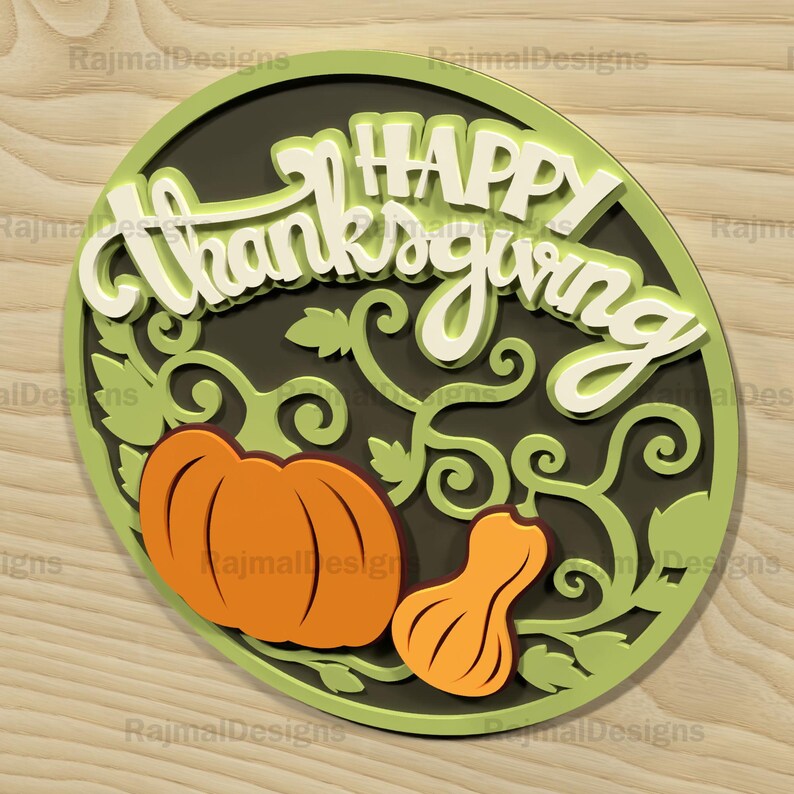 Happy Thanksgiving SVG Laser Cut File, Fall Sign SVG, Autumn Decor ...