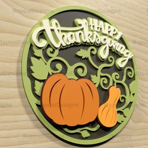 Happy Thanksgiving SVG Laser Cut File, Fall Sign SVG, Autumn Decor ...