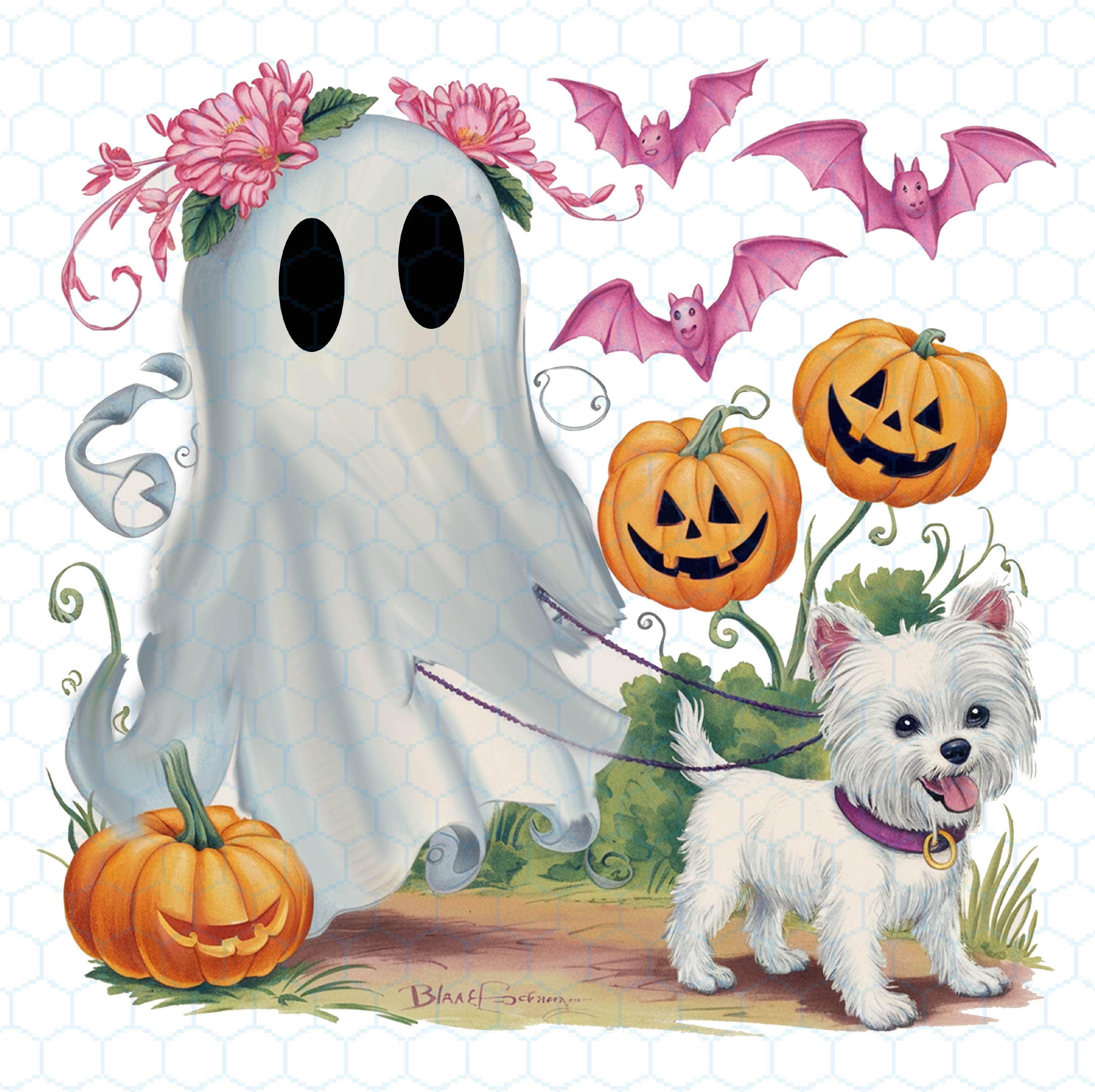 Spooky Dog Ghost PNG, Sublimation Design Digital Download, Halloween ...