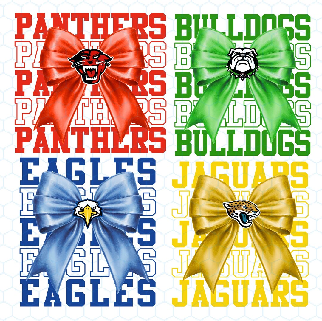 Custom Team Mascot Bow Shirt Coquette School Spirit Game Day Shirt for ...