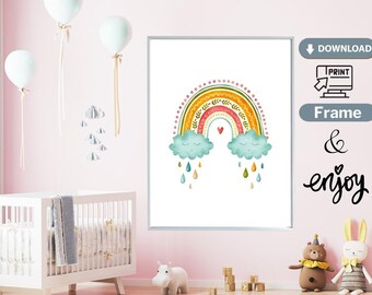 Watercolor Rainbow, Rainbow Playroom Decor, Watercolor Nursery Prints ...