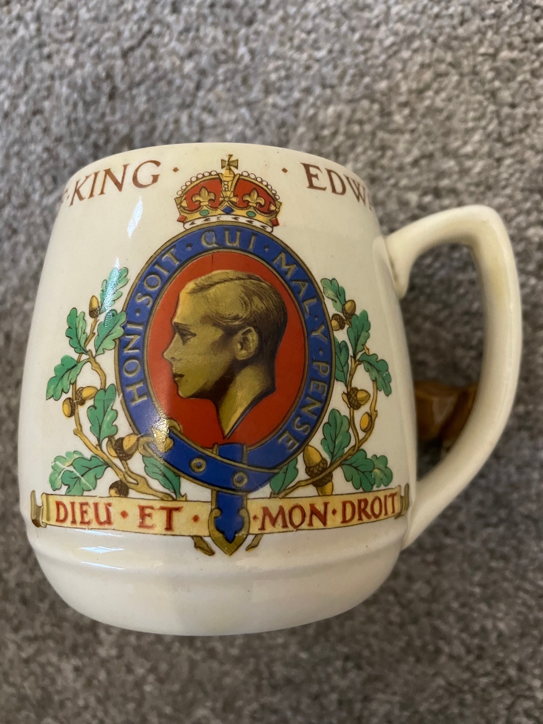 Vintage 1937 King Edward VIII Coronation Cup Coffee Mug Mintons England ...