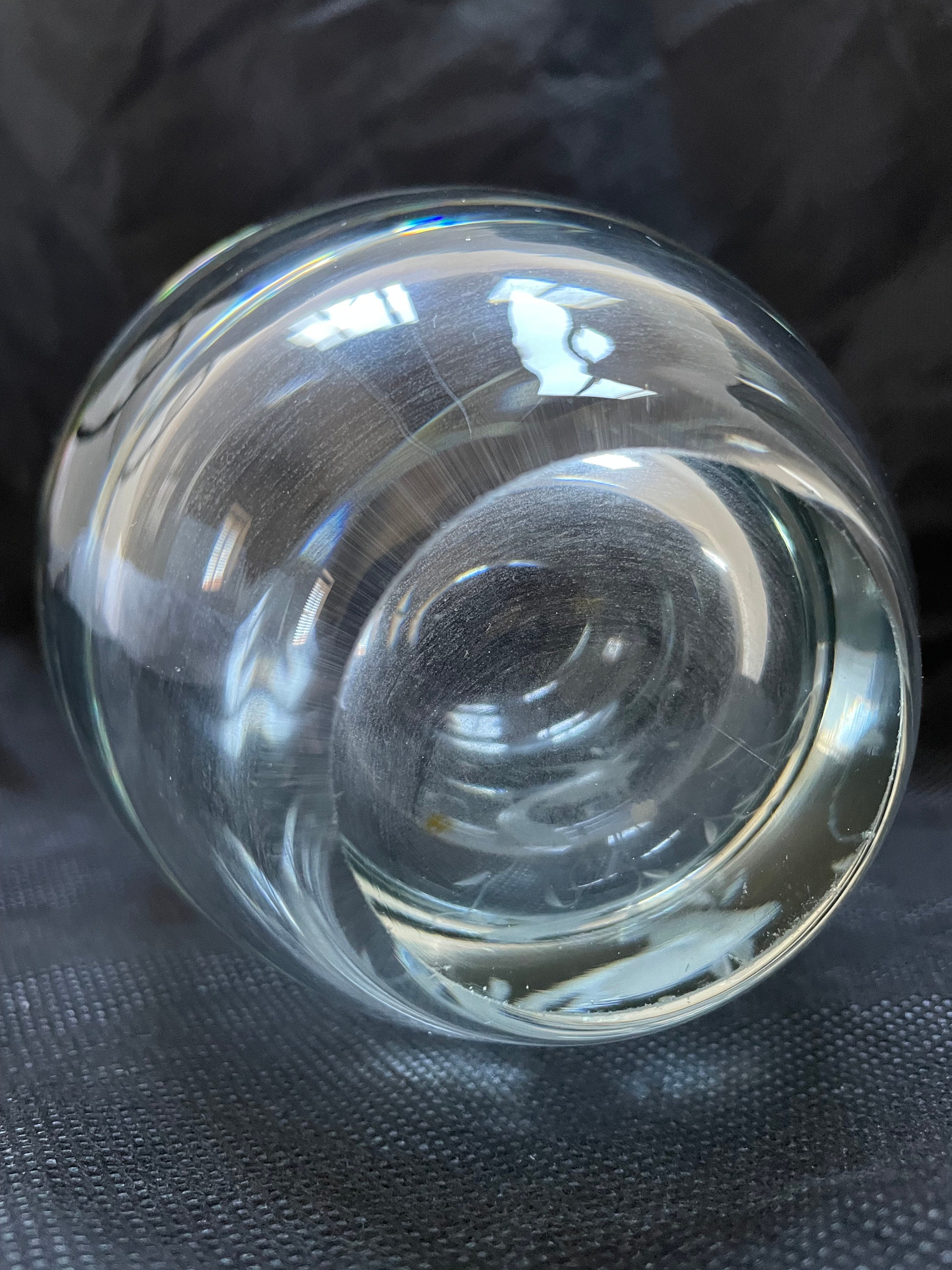 Swedish Strombergsyttan Crystal Art Glass Vase Etched Coy Fish Rare ...