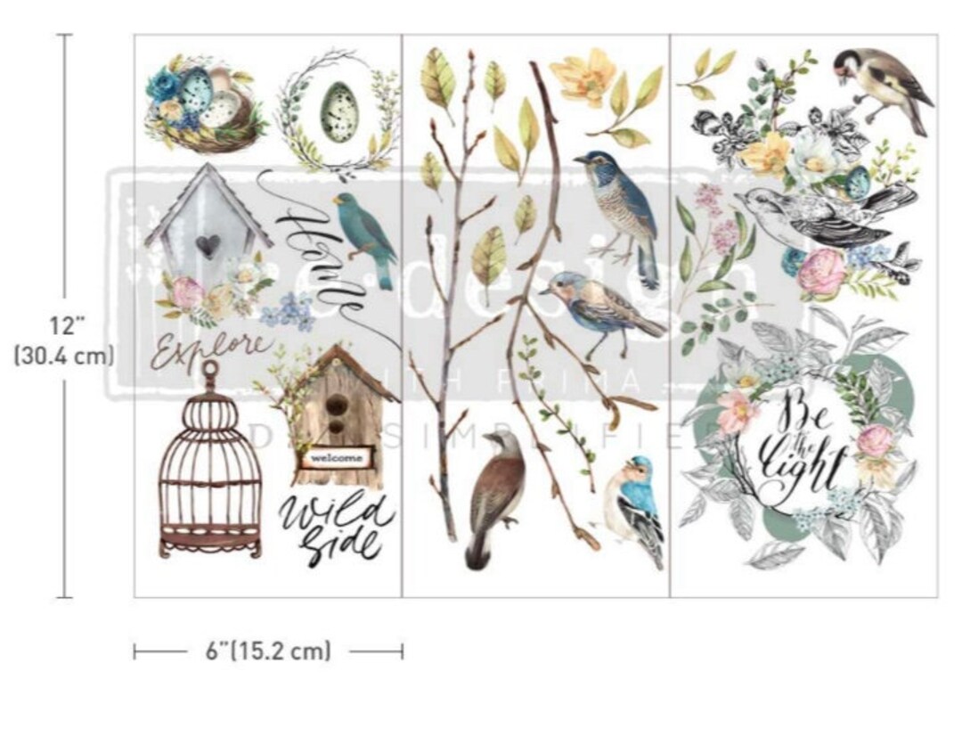 Garden Marvels Small Decorative Transfer by Redesign With Prima - Etsy