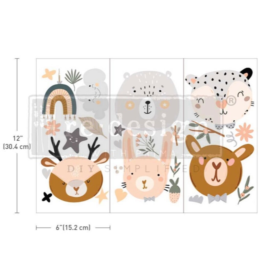 Redesign With Prima Boho Critters Decor Transfer - Etsy