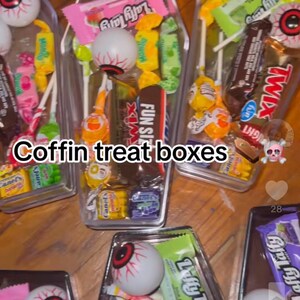 Halloween Coffin-shaped Plastic Container: Treat Box, Jewelry Storage ...