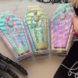 Halloween Coffin-shaped Plastic Container: Treat Box, Jewelry Storage ...