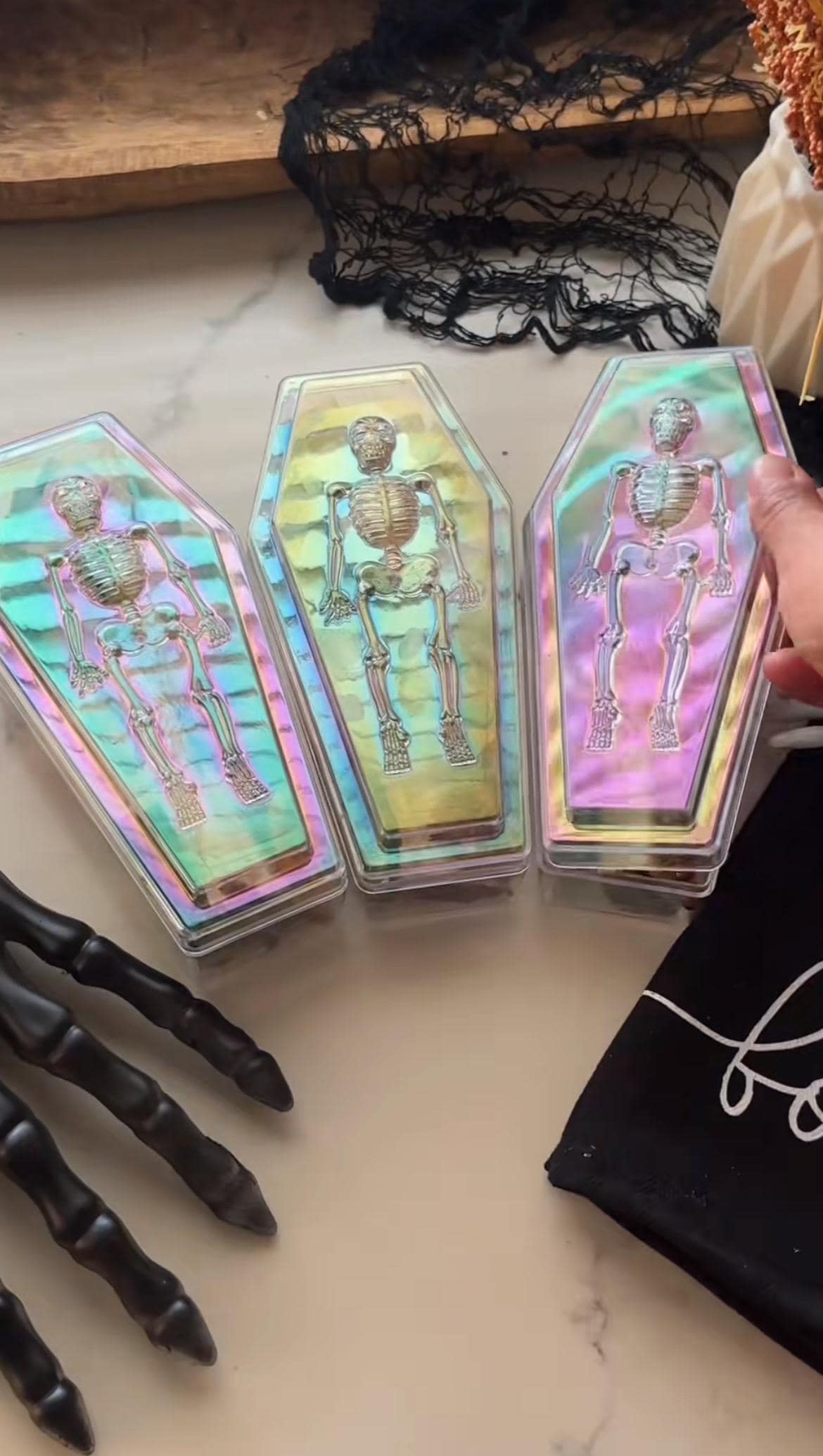 Halloween Coffin-shaped Plastic Container: Treat Box, Jewelry Storage ...