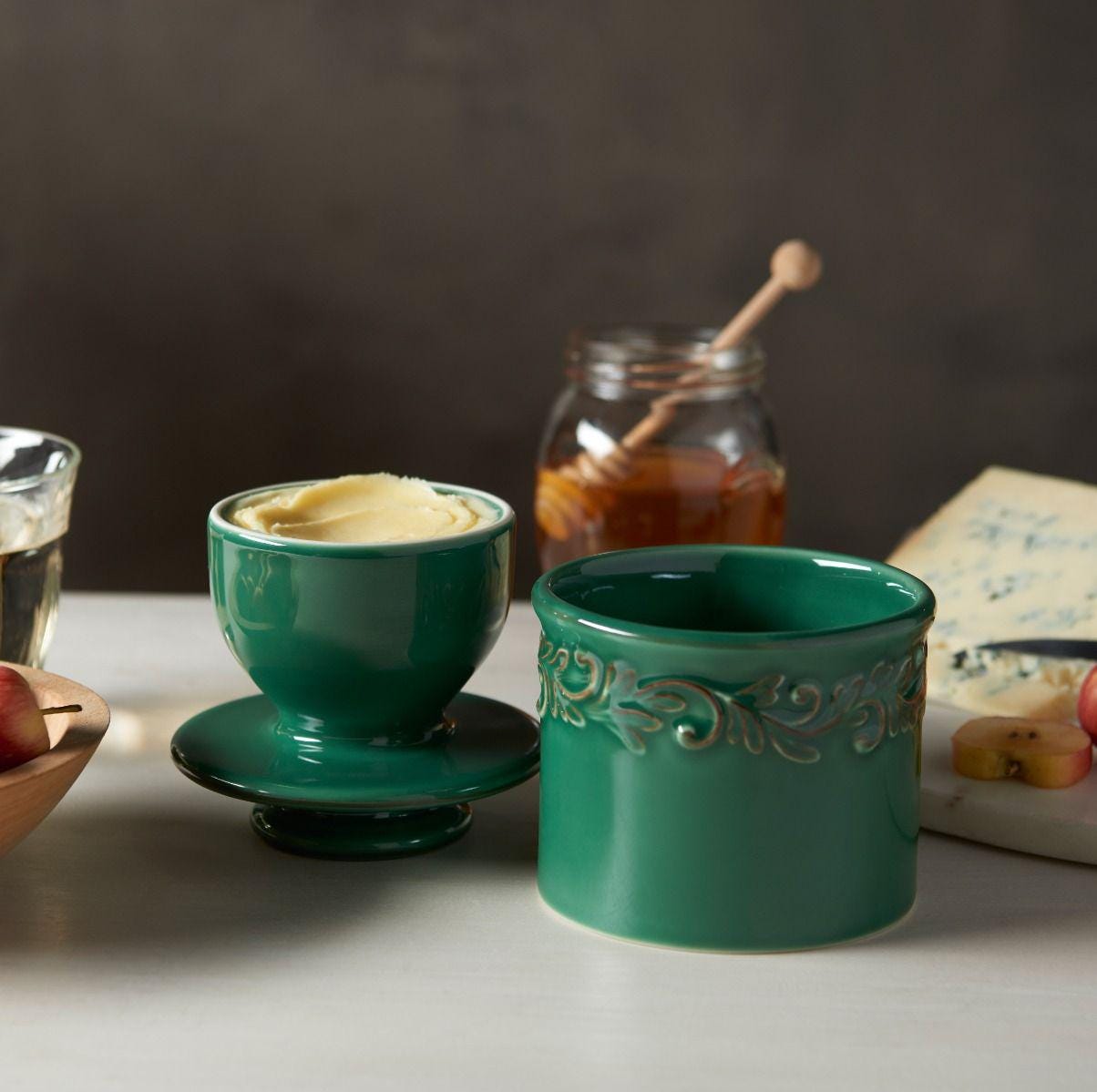 Emerald Green Antique Butter Bell® Crock – French Ceramic Butter Keeper ...