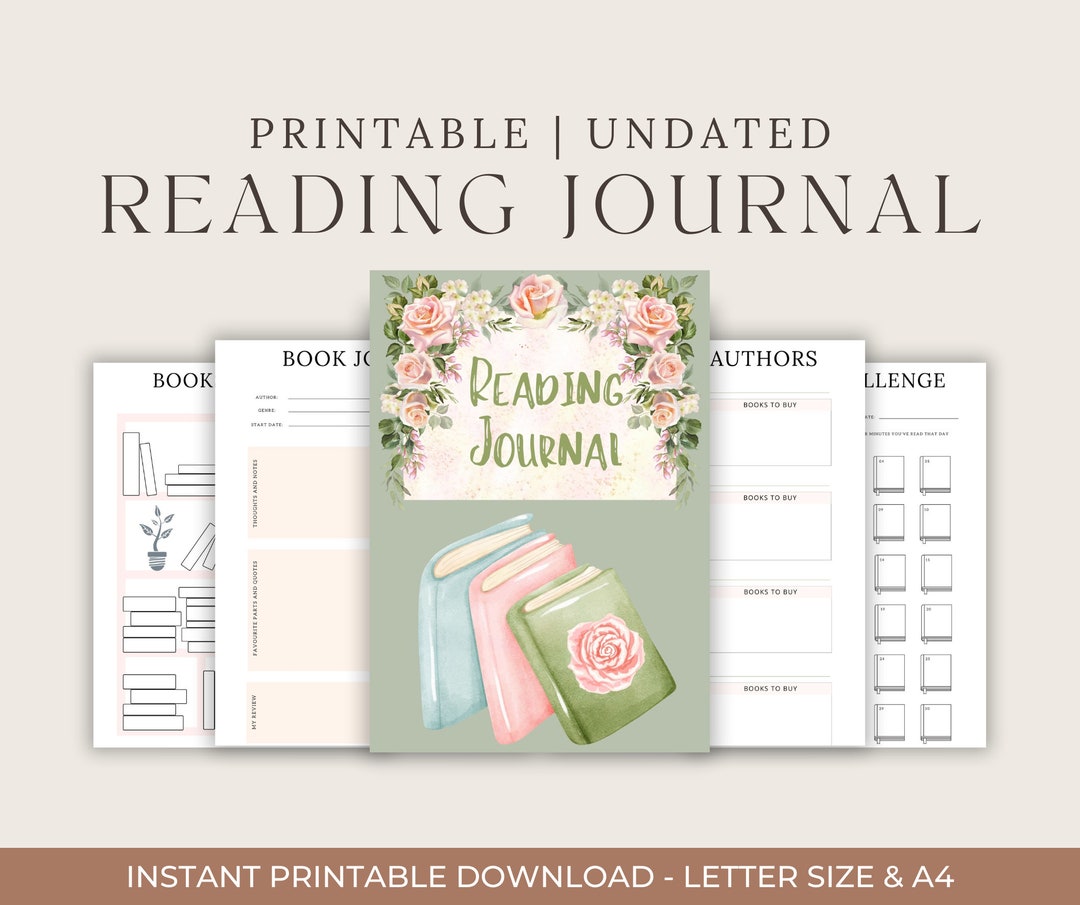 Printable Reading Journal - Track Your Reading Progress & Enhance Your ...
