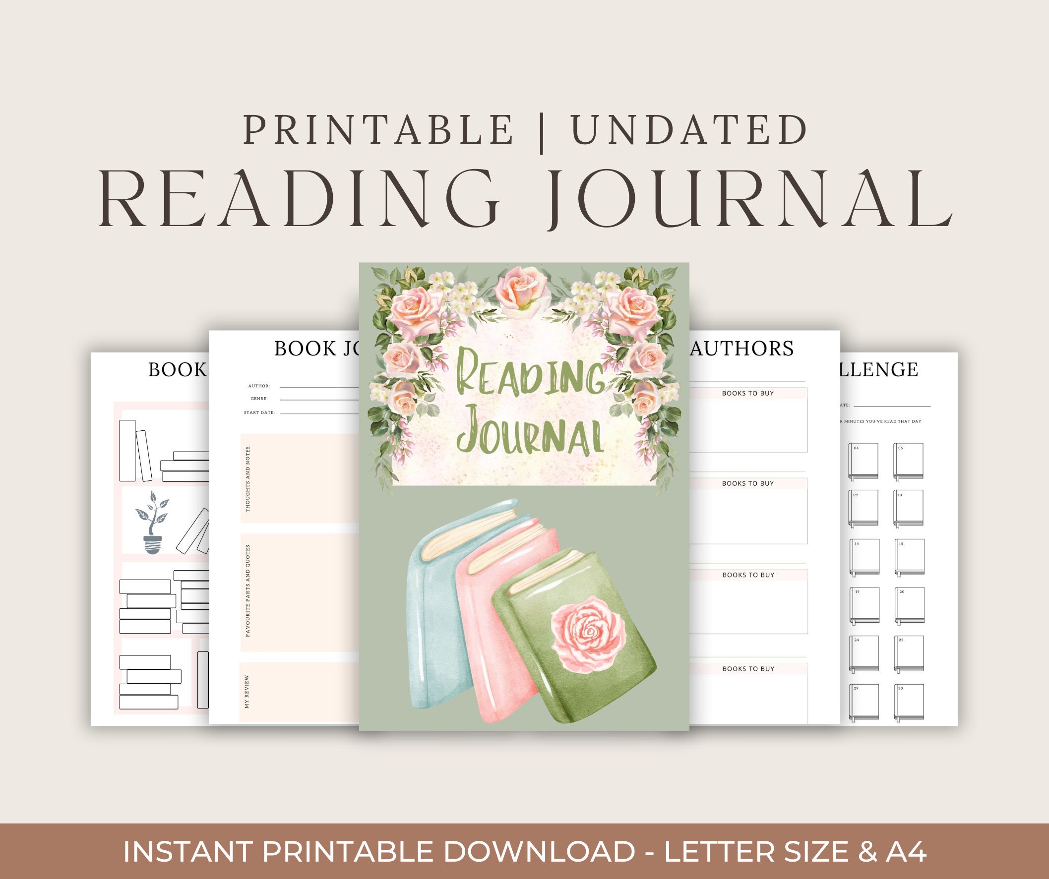 Printable Reading Journal - Track Your Reading Progress & Enhance Your ...