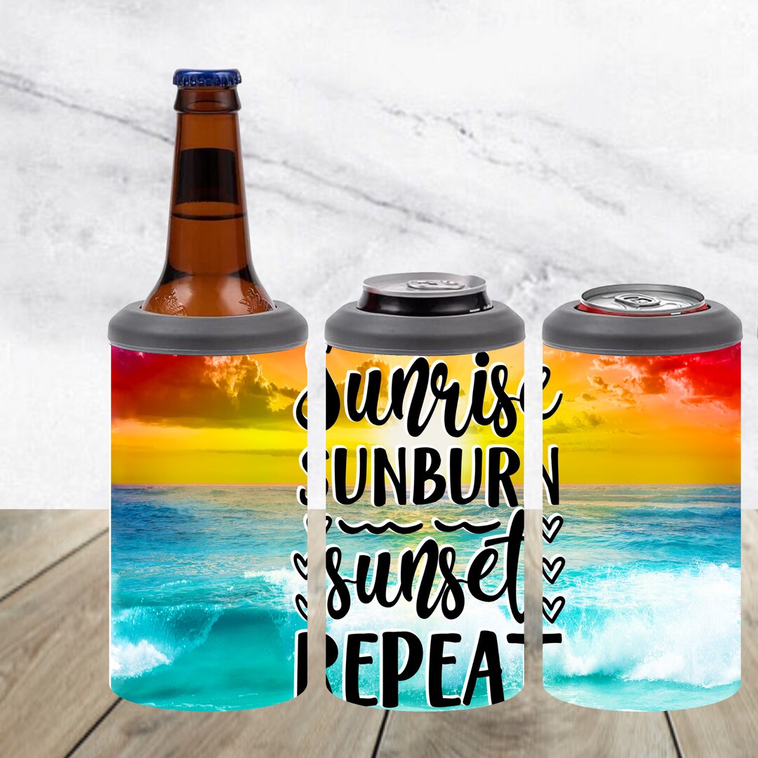 4-in-1 Can Cooler Sunrise Sunburn Sunset Repeat - Etsy