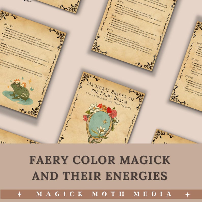 A Witches Guide to Faery Magick | 37 Grimoire Pages | Faery Spells ...