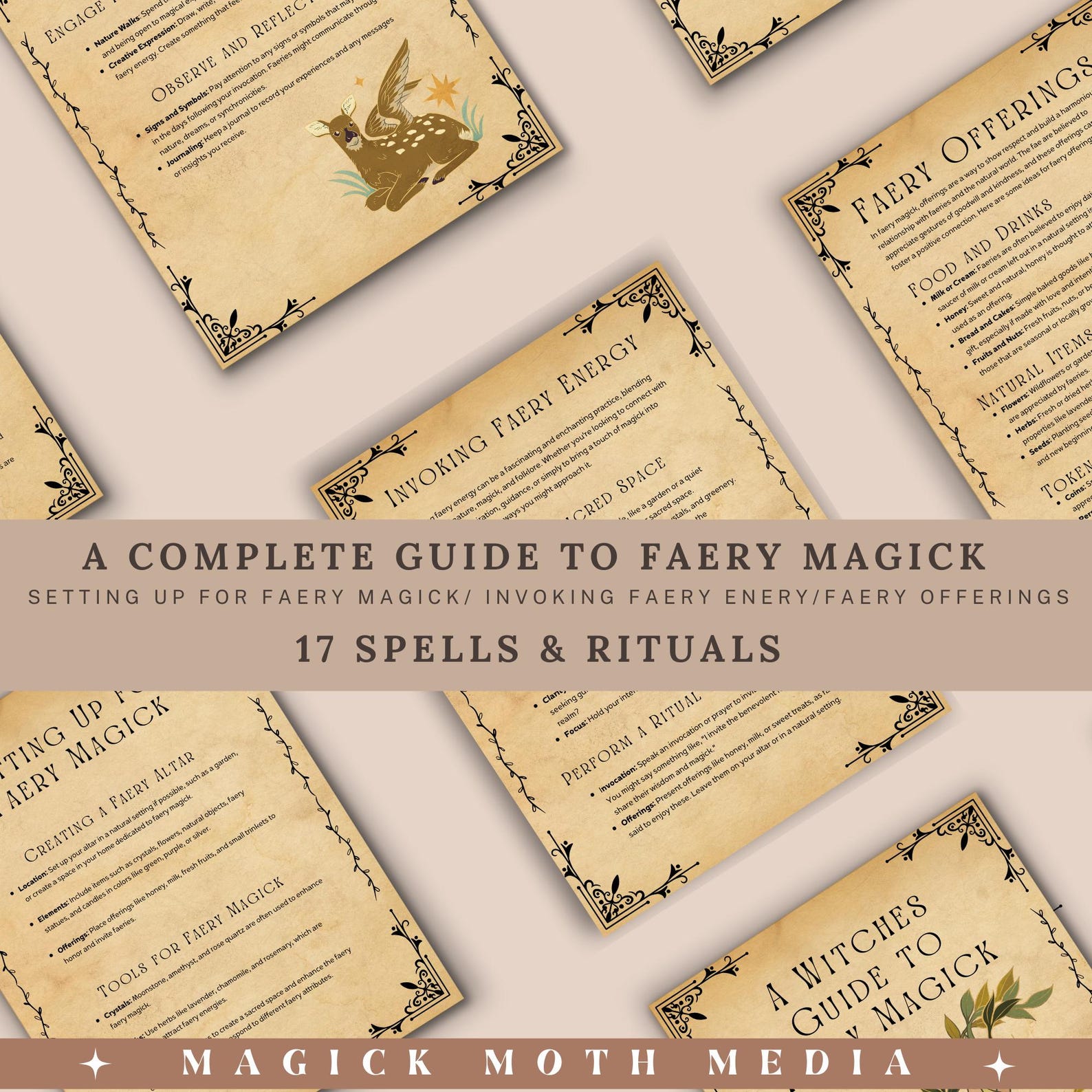 A Witches Guide to Faery Magick | 37 Grimoire Pages | Faery Spells ...